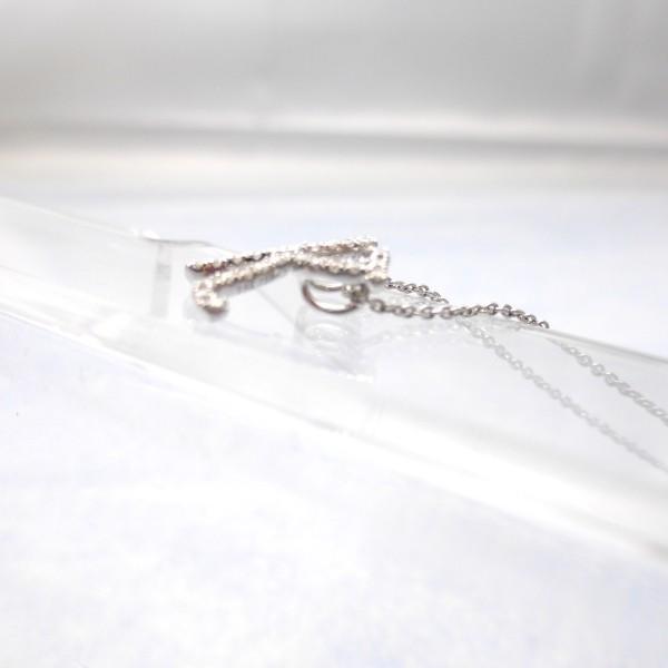 K18WG ダイヤモンド 0.13ct 【K】 イニシャル ネックレス : Bene K18WG ダイヤモンド 0.13ct 【K】 イニシャル ネックレス : Bene