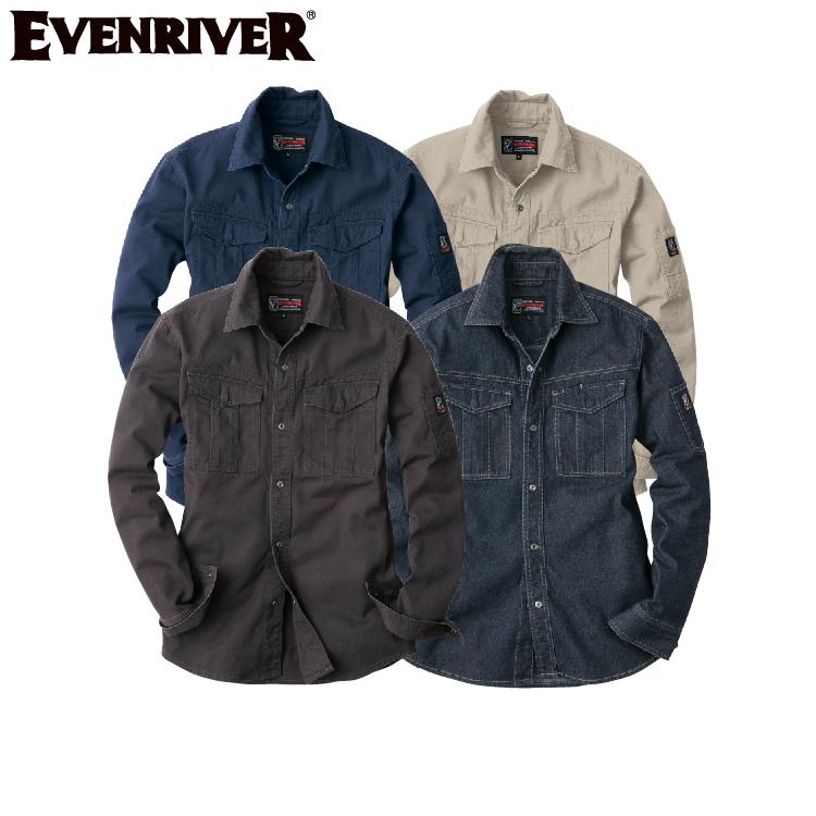 EVENRIVER SR-4006 スタンダードシャツ M L LL 【作業着 作業服 イーブンリバー】 : FUKUSHIGOTO STORE ヤフー店 - 通販 - Yahoo!ショッピング