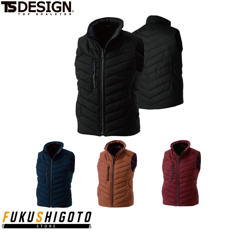 TS DESIGN ティーエスデザイン3528 ライトウォームベスト秋冬アイテムワークウェア 作業着 作業服 : t01000700-0000000-3528-01 : FUKUSHIGOTO ...
