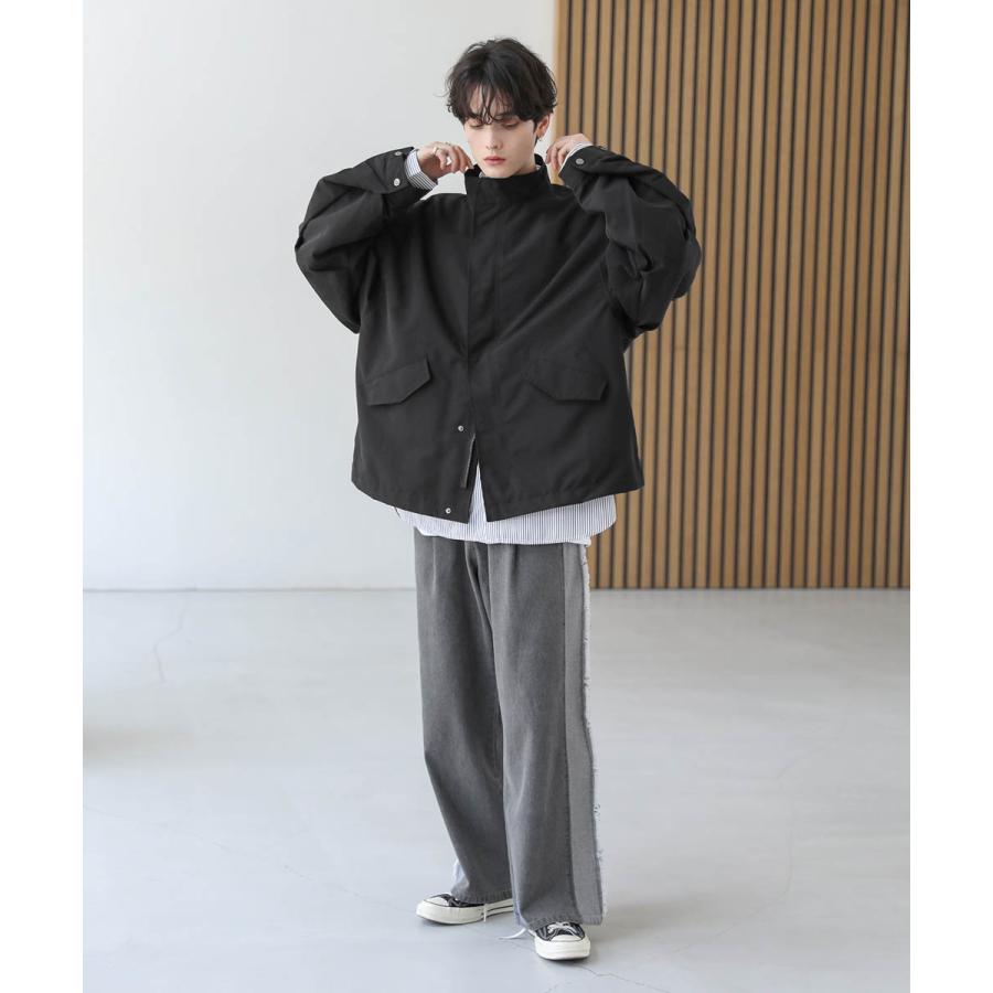 ブルゾン ジャケット アウター メンズ ファッション ショート丈 ライトアウター モッズ ビッグシルエット ドロップショルダー ミリタリー 春 秋 冬 PUレザー :astro220643 ...