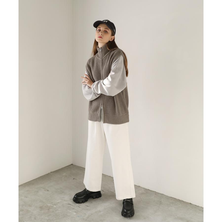 ASTRONOMYダブルジップ畔編みドライバーズニットベストジップベスト : SOYOUS ソユーズ - 通販 - Yahoo!ショッピング