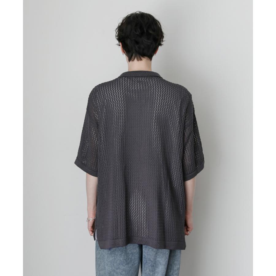 サマーニット メンズ シャツ クロシェ メッシュ シアー 編み シャツ 涼しい 透かし編み S M L :astro230133:SOYOUS ソユーズ - 通販 - Yahoo!ショッピング