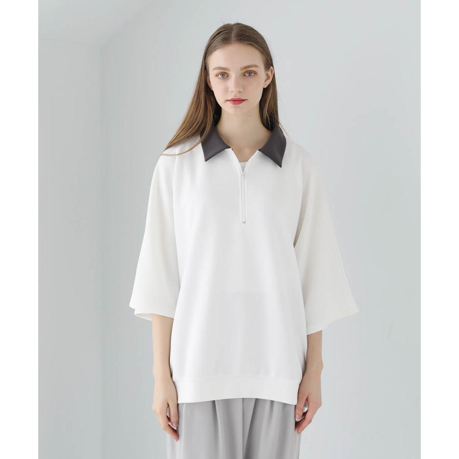 メンズ 襟付き ハーフジップ 半袖 ポンチ ドルマン プルオーバー S M L XL ユニセックス レディース 春 夏 :astro230261:SOYOUS ソユーズ - 通販 ...