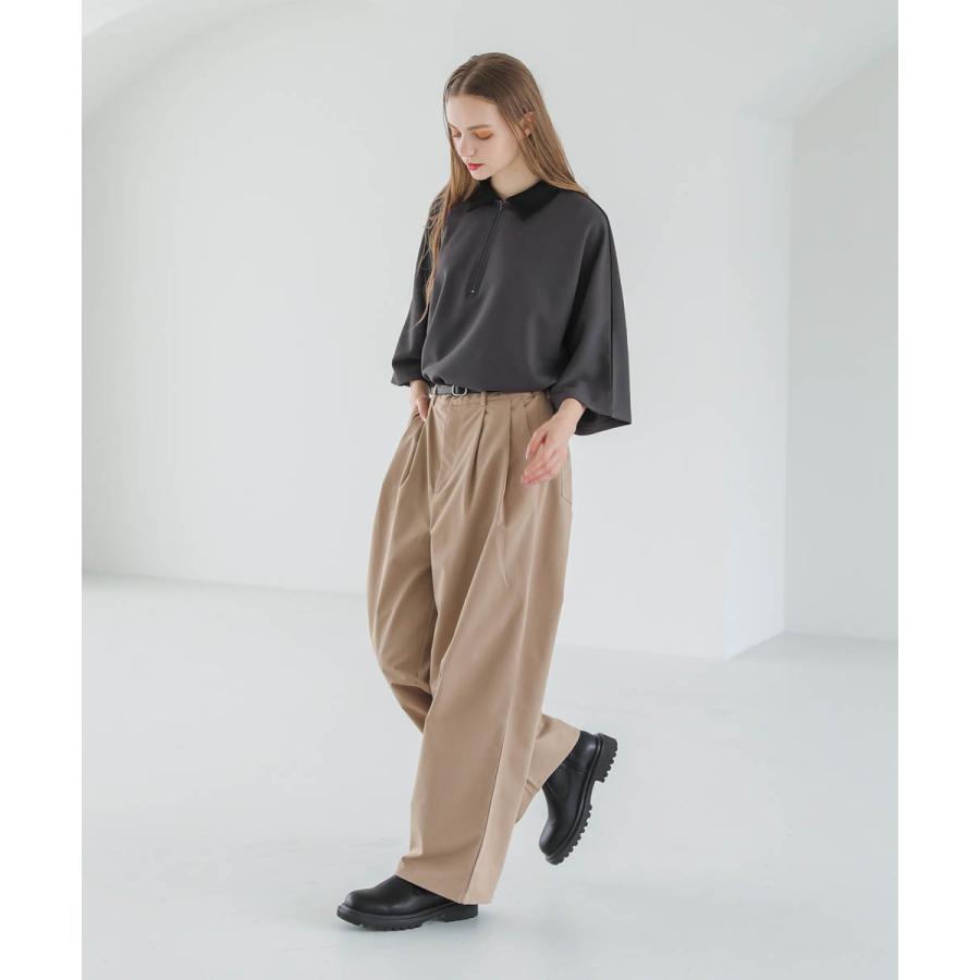 メンズ 襟付き ハーフジップ 半袖 ポンチ ドルマン プルオーバー S M L XL ユニセックス レディース 春 夏 :astro230261:SOYOUS ソユーズ - 通販 ...