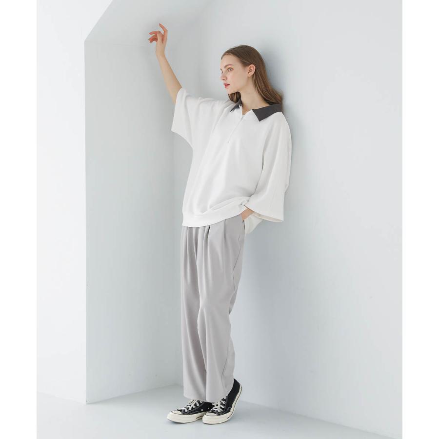 メンズ 襟付き ハーフジップ 半袖 ポンチ ドルマン プルオーバー S M L XL ユニセックス レディース 春 夏 :astro230261:SOYOUS ソユーズ - 通販 ...