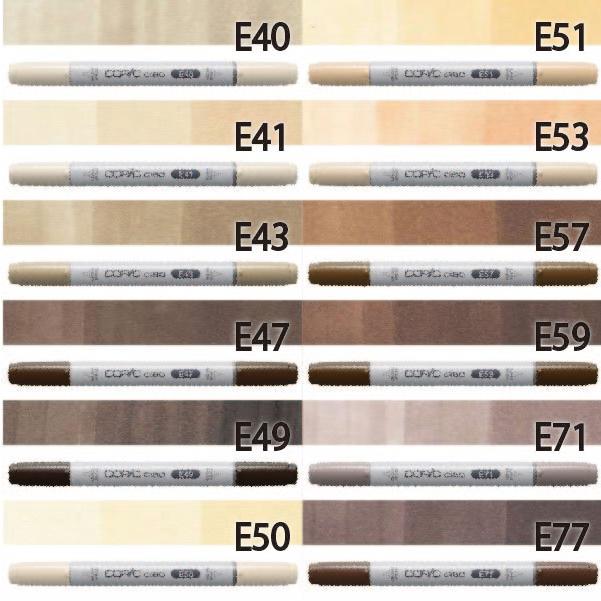 コピックチャオ コピックチャオ単品 E40-E95 アースカラー 1本入り【E40 E41 E43 E47 E49 E50 E51 E53 E57 E59 E71 E77 E79 E93 ...