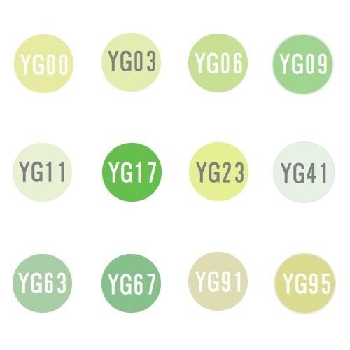 コピックチャオ too コピック チャオ YG 黄緑系 3本セット YG00 YG03 YG06 YG09 YG11 YG17 YG23 YG41 YG63 YG67 YG91 YG95 ...