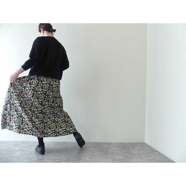 yuni(ユニ イズ ライク ア フラワー トゥー ミー) キュプラリサイクルコットンハンドプリントハナとストライプスカート(17-01-SK-008-24-2) : SPACE MOO ...