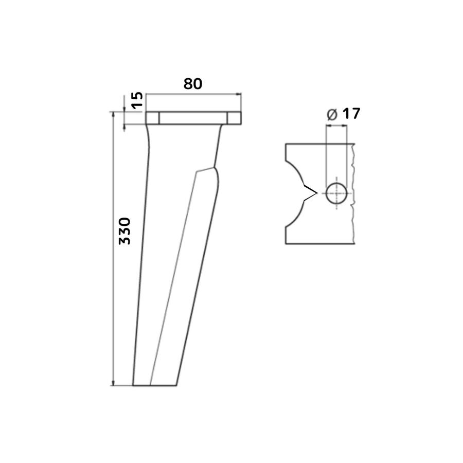YANMAR ミノスアグリパワーハロー TMDR・TDRAMシリーズ用 互換ワンタッチクイックブレード 左右各2本 合計4本セット : ウイ ...