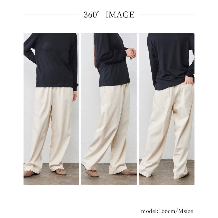 日本製 デニムパンツ レディース ワンドパンツ ワイドデニム ジーンズ