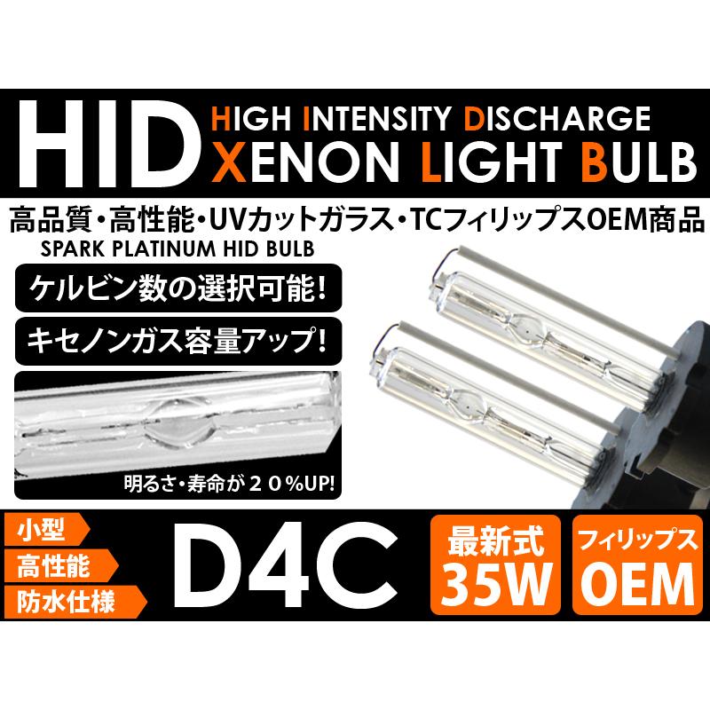 HIDバルブ バーナー 35W D4C D4S D4R 6000K 純正交換 TC フィリップス Philips XENON キセノン : car parts spark - 通販 ...