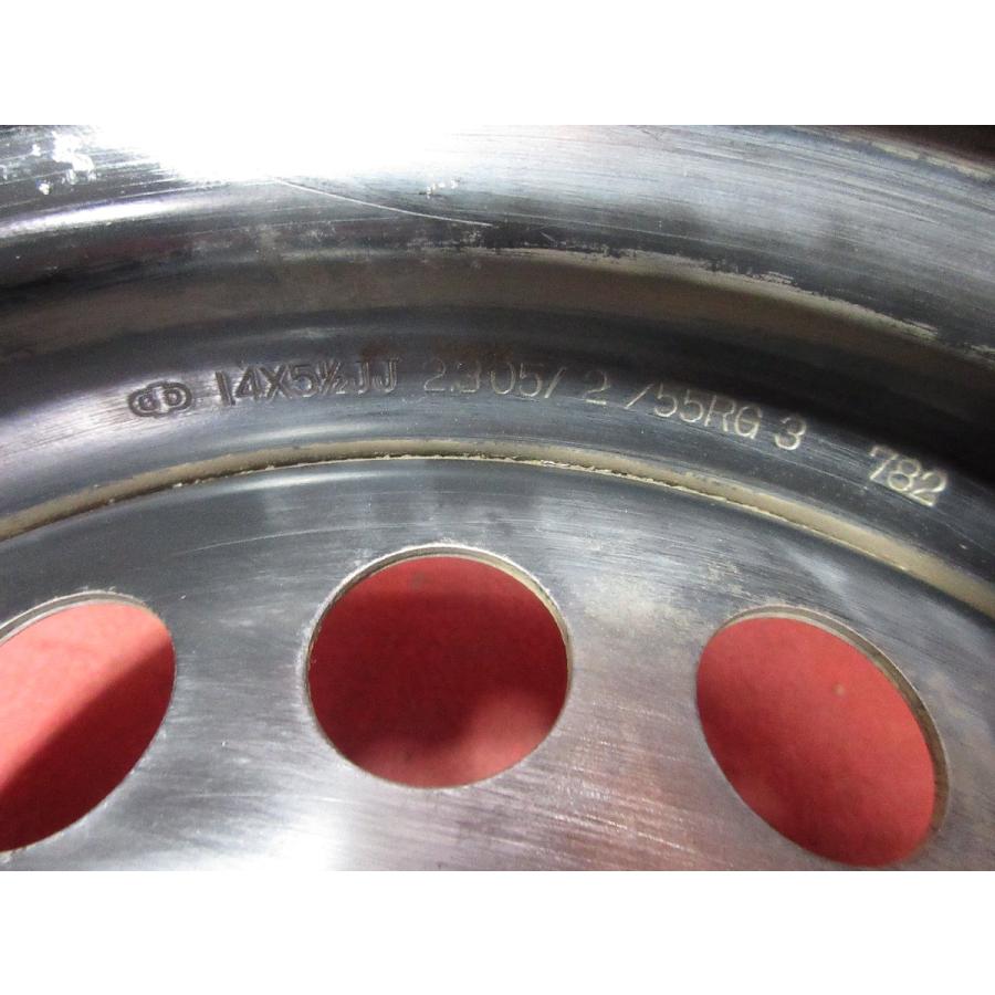 中古 スチール ホイール 4本 ホンダ純正 14×5.5J 4穴100 +44 ハブ56 フィット シビック インテグラ モビリオ フリード ...