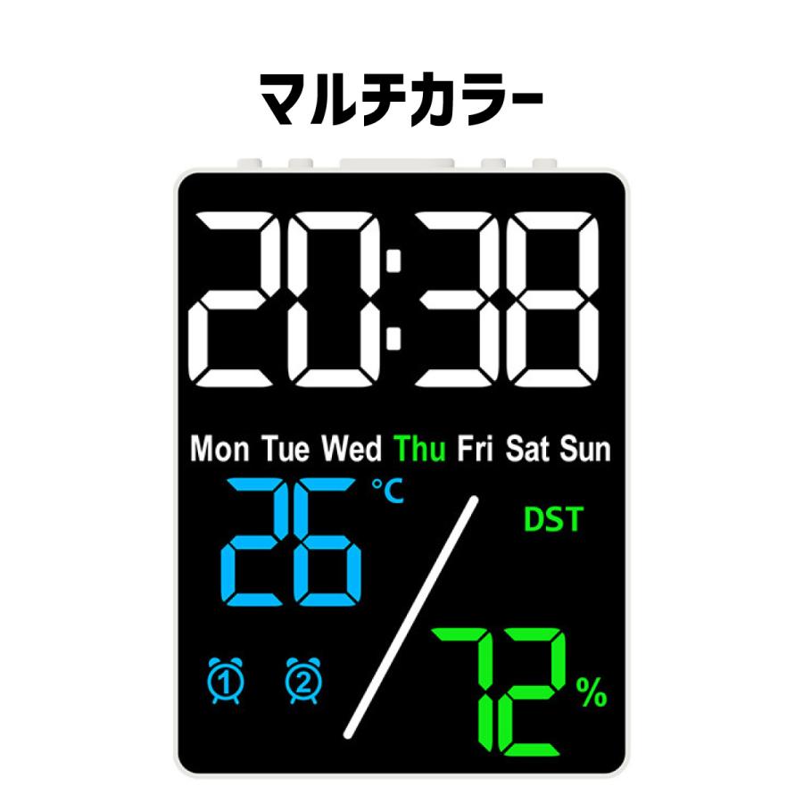 LED デジタル時計 時計 卓上 デジタル 置き時計 目覚まし時計 温度計 湿度計 アラーム インテリア USB : spk0138 : スパークス - 通販 - Yahoo!ショッピング