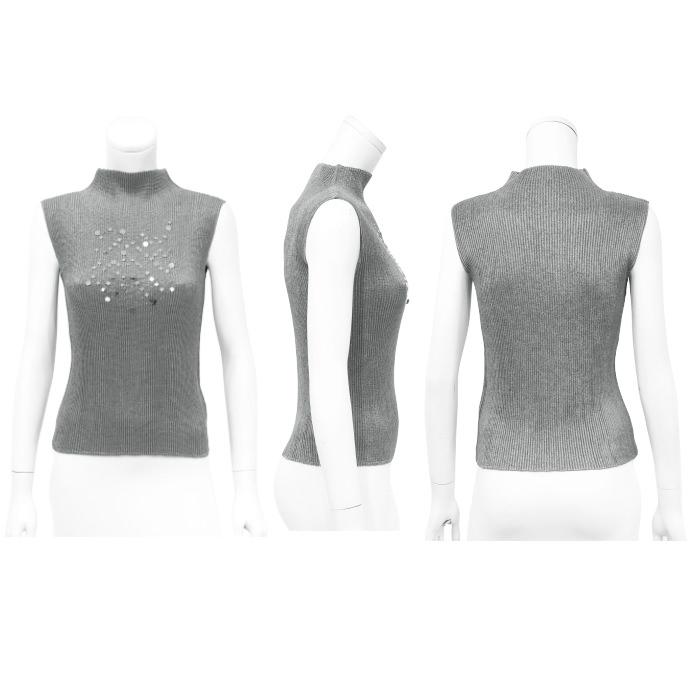 SPECCHIO（スペッチオ） 公式店 ハイネック ノースリーブ ブラウス レディース フォーマル シャトルプリーツ S M L XL 3L ...