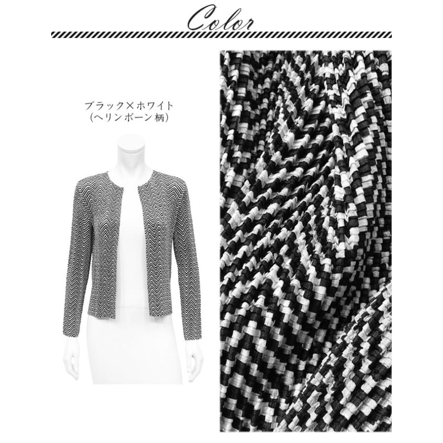 SPECCHIO（スペッチオ） 公式店 ノーカラー ジャケット レディース フォーマル きれいめ ボレロ ジャケット 長袖 シャトルプリーツ ...