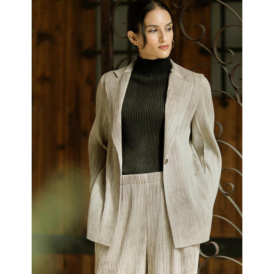 SPECCHIO スペッチオ テーラードジャケット レディース アウター 体型カバー 大きいサイズ フリーサイズ プリーツ ジャケット おしゃれ きれいめ 旅行 : SPECCHIO ...