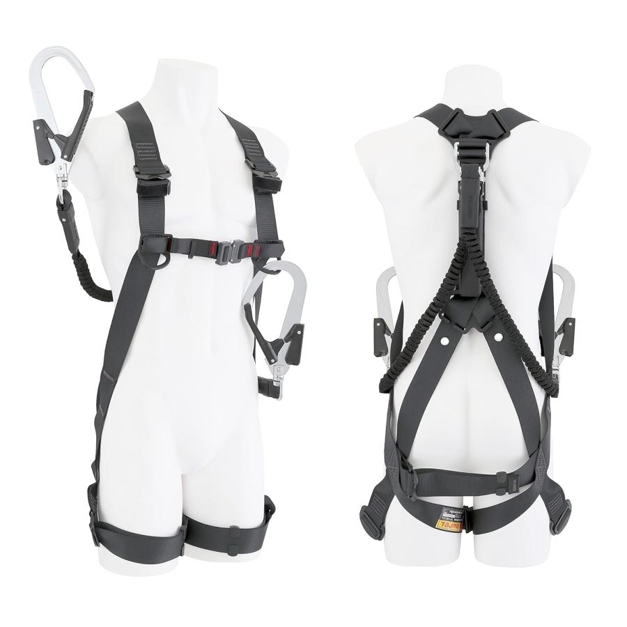 Tajima タジマ A1GSMJR-WL2BK Mサイズ 黒 新規格安全帯 フルハーネスGS・蛇腹式ダブルランヤードセット フックハンガー付 : ダイアリー - 通販 - Yahoo!ショッピング