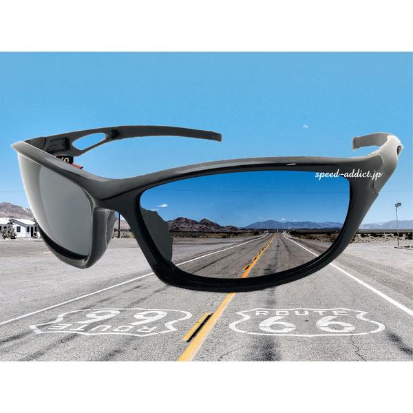 POLARIZED BIKER SHADE SPORT SUNGLASS BLACK × 偏光SMOKE/偏光バイカーシェードスポーツ ...