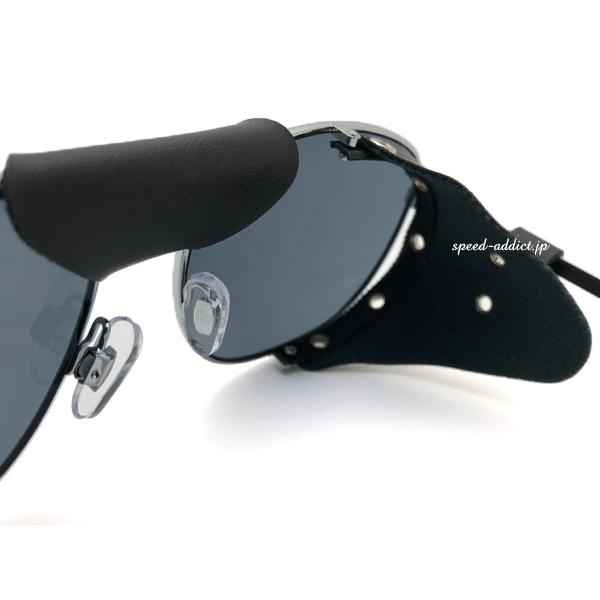 LEATHER SIDE COVER PILOT SUNGLASS/パイロットサングラスアビエイター軍用ミリタリー防風防塵花粉バイカーシェード ...
