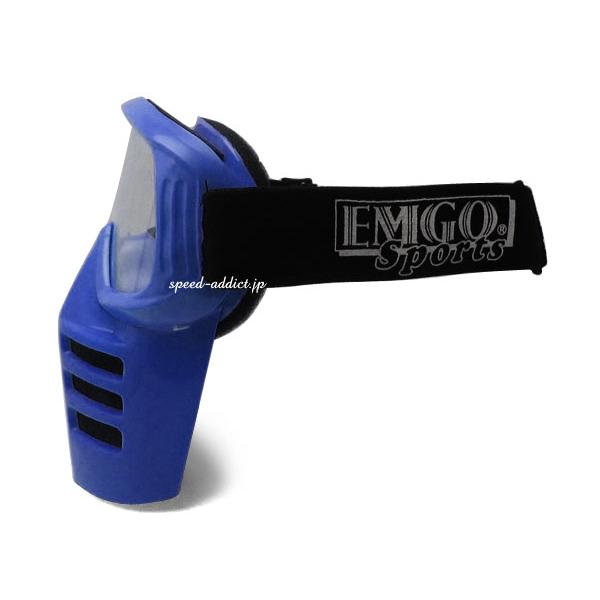 EMGO FACE MASK GOGGLE BLUE/エムゴフェイスマスクゴーグル青ブルーフェイスガードビンテージヘルメットbellベル ...