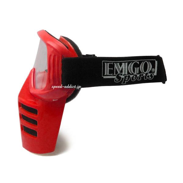 EMGO FACE MASK GOGGLE RED/エムゴフェイスマスクゴーグル赤ビンテージモトクロスvmxオフロードバイク用オフ車 ...