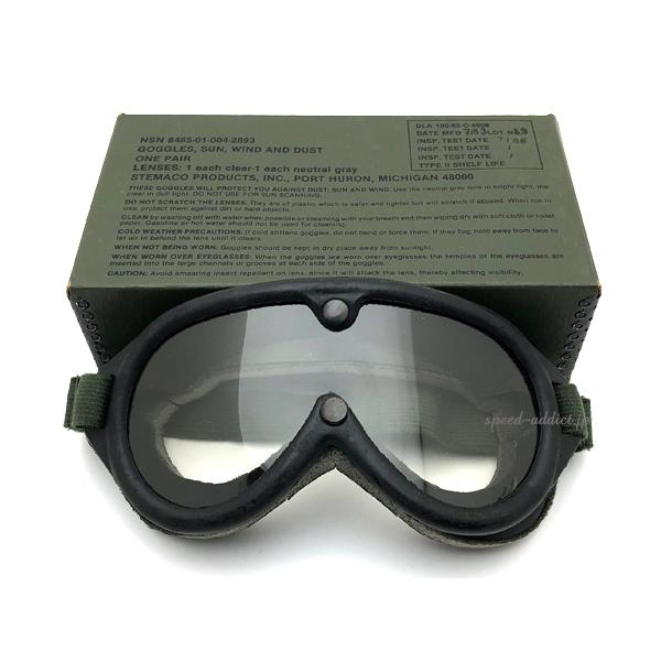 【米軍放出品】Dead Stock 新品 箱付 M44 SUN WIND AND DUST GOGGLE BLACK/ダストゴーグル軍用軍物 ...