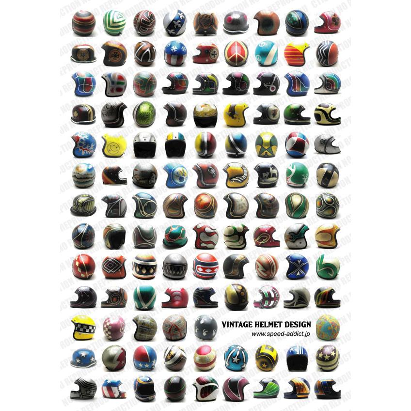 VINTAGE HELMET POSTER/ビンテージへルメットポスターbucobabyベビーブコsmallスモールブコextraエクストラブ ...
