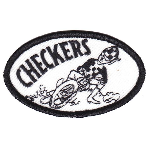 KNIT CAP CHECKERS/ニットキャップチェッカーズチェッカーズハーレーチョッパーライダーchopperキャラクターロゴワッペン刺繍 ...