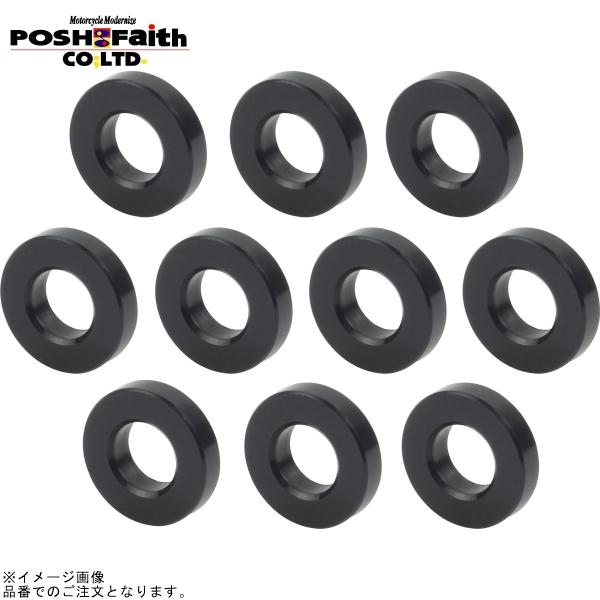 POSH ポッシュ 300306-06 メカニックユースユニバーサルカラーセット内径6mm外径12.6mm厚さt=3mm ブラック ...