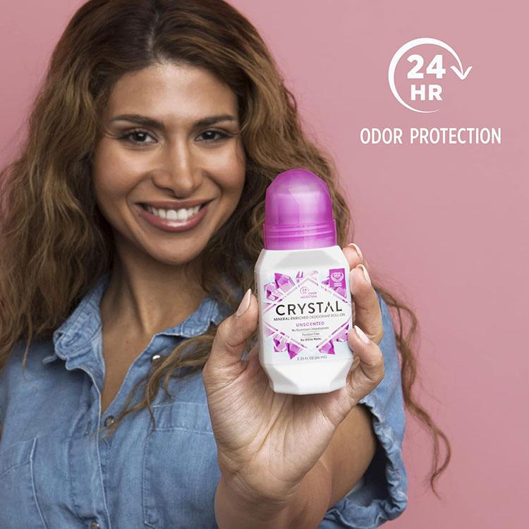 【クーポンあり】クリスタル ミネラル デオドラント ロールオン 無香料 66ml (2.25floz) CRYSTAL Mineral Deodorant Roll-On Unscented ...