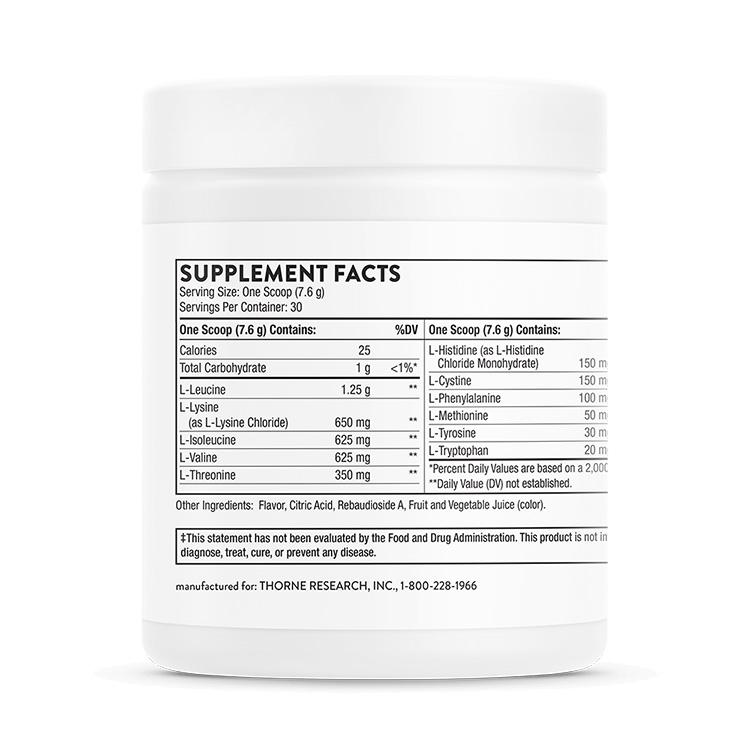 ソーン アミノ コンプレックス パウダー ベリー味 228g (8 oz) Thorne Amino Complex - Berry EAA ...