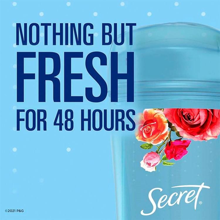 シークレット フレッシュ クリアジェル デオドラント(アルミニウム入り) 繊細なローズの香り 73g (2.6oz) Secret FRESH ...
