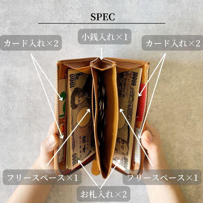 長財布 小さめ レディース メンズ 本革 大容量 薄い l字ファスナー
