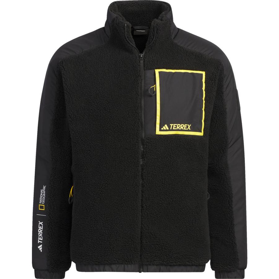 adidas アディダス ナショナル ジオグラフィック ハイパイル フリースジャケット 上着 レギュラーフィット フルジップ HAR37 ...