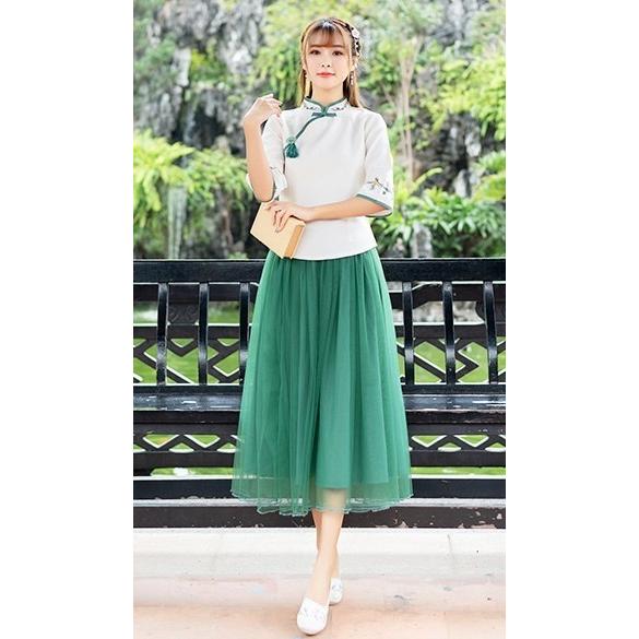 お買い得!! チャイナ風ブラウス 民族風 太極拳 七分袖 エスニック風トップス :2191031-09:香凛の華 - 通販 - Yahoo ...