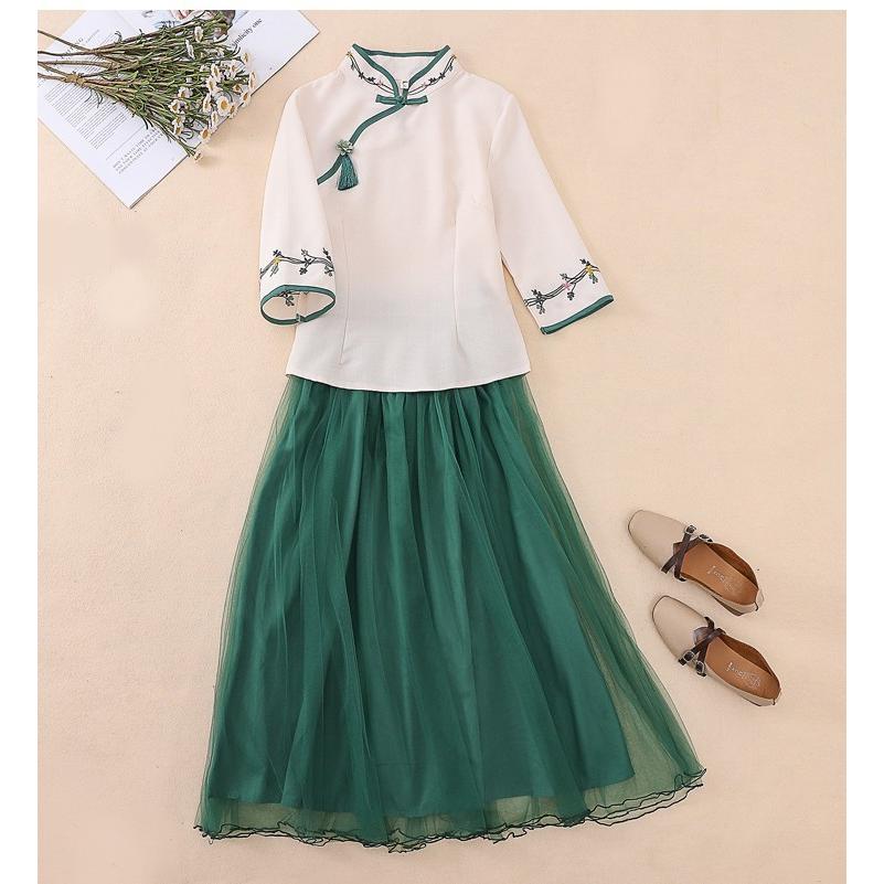 お買い得!! チャイナ風ブラウス 民族風 太極拳 七分袖 エスニック風トップス :2191031-09:香凛の華 - 通販 - Yahoo ...