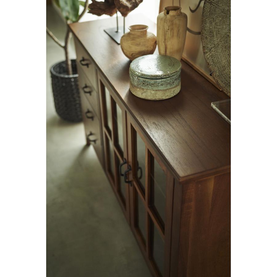 ティンバー キャビネット ブラウン W120×D40×H75 :PM-308:サプランド Yahoo!店 - 通販 - Yahoo!ショッピング