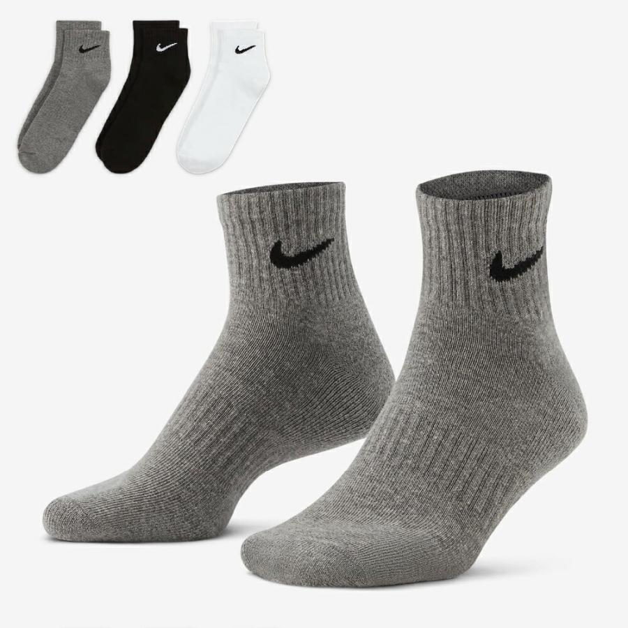 NIKE（ナイキ） 3足組ソックス 3P エブリデイ クッション クウォーター ソックス SX7667-964 : スポコバYahoo!店 ...