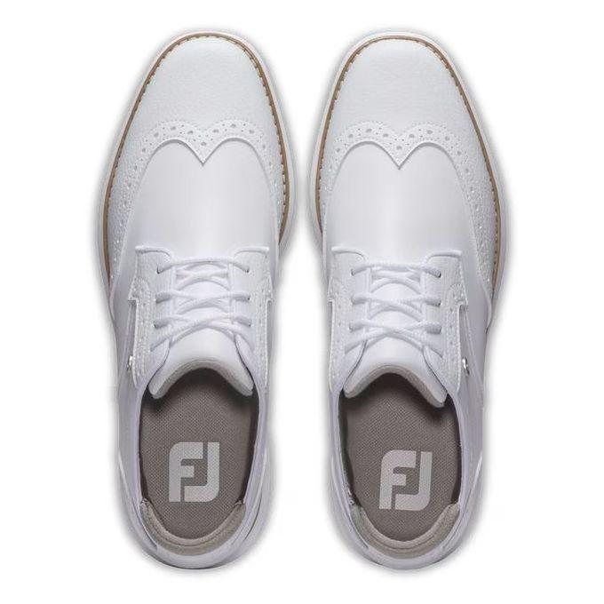 フットジョイ FOOTJOY レディース ゴルフ シューズ WOFJ トラディションズ スパイクレス ブルーチャー 97933 ホワイト ...