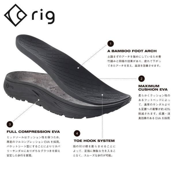 【22年5月後半出荷開始】rig リグ リカバリーサンダル oga オーガ RG0010 ユニセックス 衝撃吸収 スポーツサンダル シャワーサンダル ランニング ヨガ トレラン :rig ...