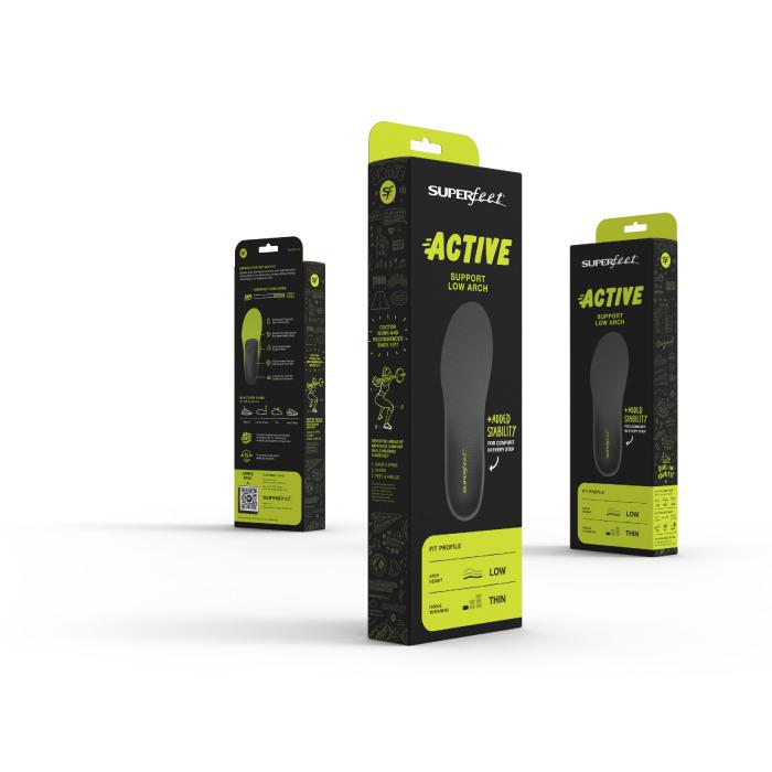 SUPERfeet 日本正規品 スーパーフィート インソール SUPERFEET ACTIVE Support Low Arch Yellow イエロー スポーツ 作業靴 スノーボード ...