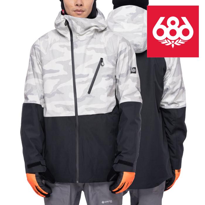 日本正規品 22-23 シックスエイトシックス スノーボード ウェア ジャケット 686 HYDRA THERMAGRAPH JACKET White Camo Clrblk ...