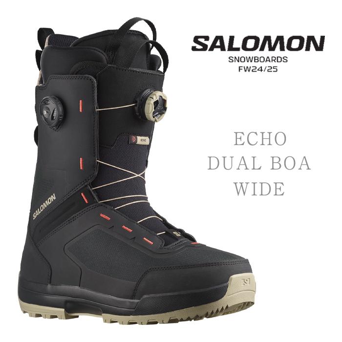 SALOMON スノーボード ブーツ サロモン ECHO DUAL BOA WIDE Spray Green/Black/Hot Coral ...