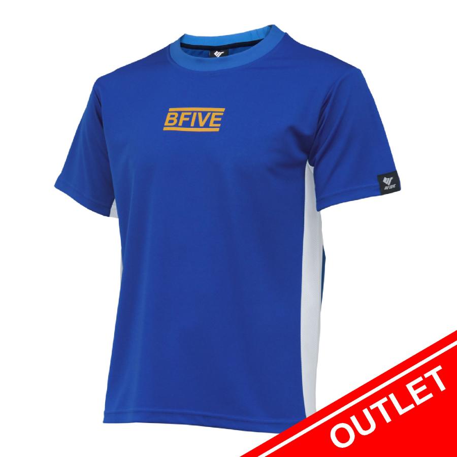 BFIVE(ビーファイブ) BF-SW-FIT-TEE-006 サイド切り替え プラクティスシャツ 半袖 メンズ ブルー(ラインロゴ) S ...