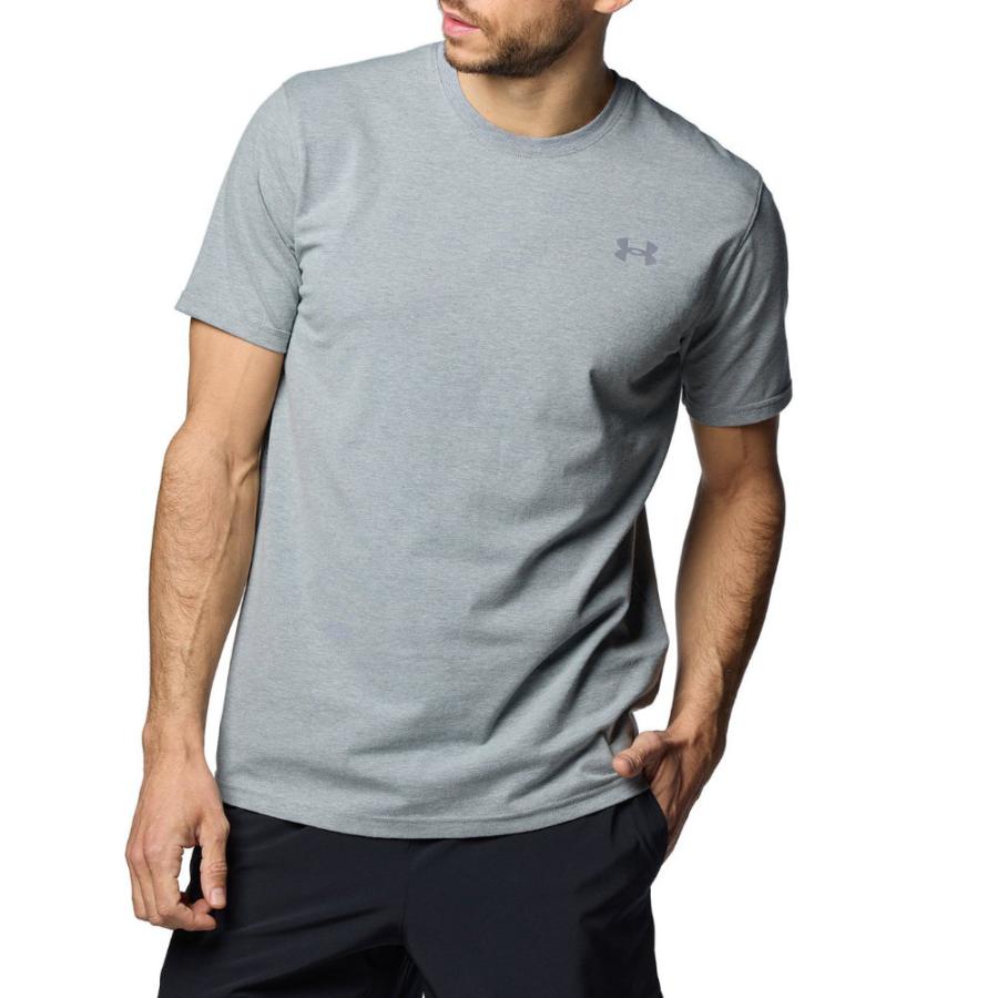 UNDER ARMOUR アンダーアーマー 半袖 Tシャツ メンズ UAパフォーマンスコットン ショートスリーブTシャツ ピッチグレー ...
