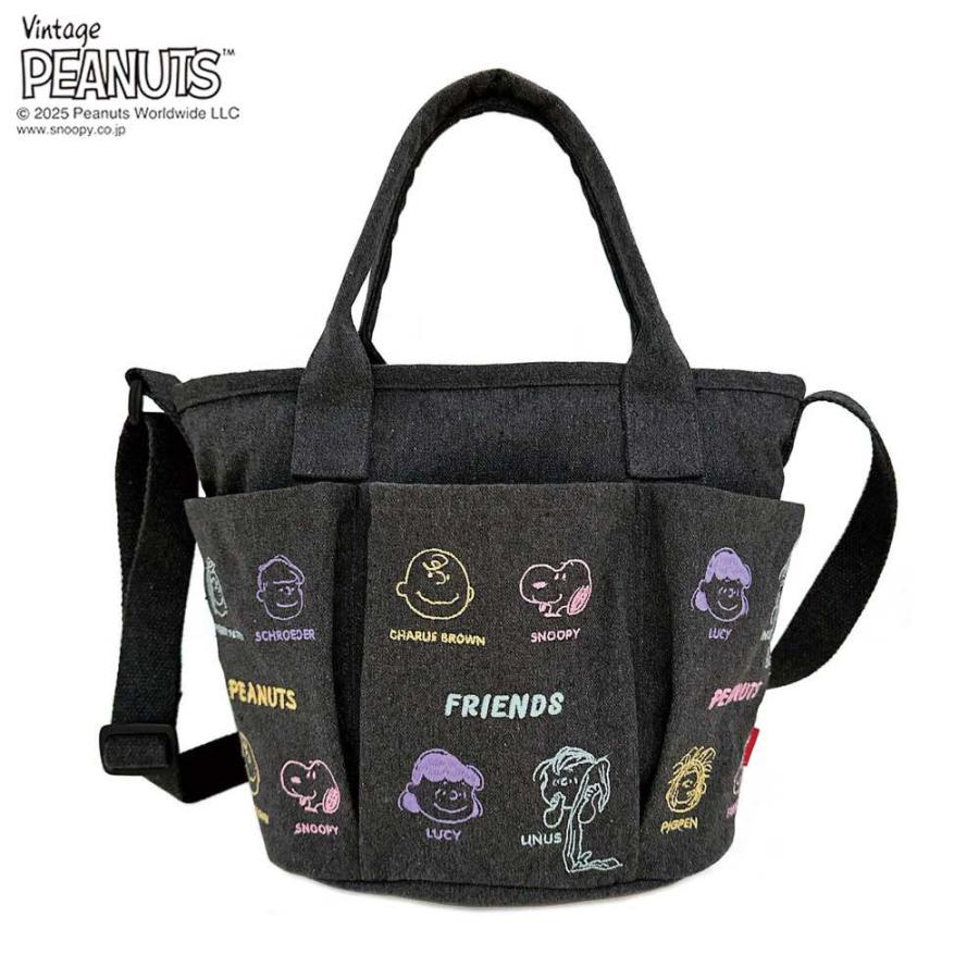 ROOTOTE（ルートート） 2025新作 スヌーピーバッグ ショルダーバッグ ROOTOTE DELI PEANUTS 8421 スヌーピー IP.デリ.ポケッツ.ピーナッツ-0C ダーク ...