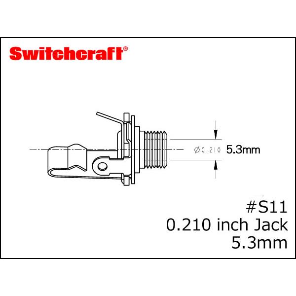 SWITCHCRAFT スイッチクラフト 0.210インチ モノラル ジャック #S11 :jack-switchcraft-s11:SPREAD SOUND スプレッドサウンド - 通販 ...