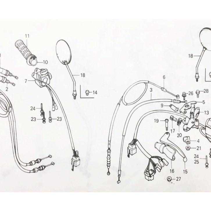 ホンダ CBX400F/CBX550F スターターキルスイッチASSY(右ハンドル ホンダ CBX400F/CBX550F スターターキルスイッチASSY(右ハンドル