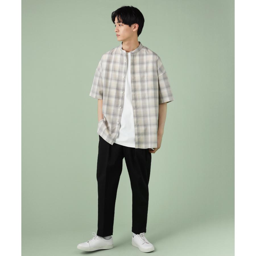 SLICK シャツ メンズ 春 夏 春服 夏服 半袖 トロピカル super100 オンブレチェック チェック 5269714 ...