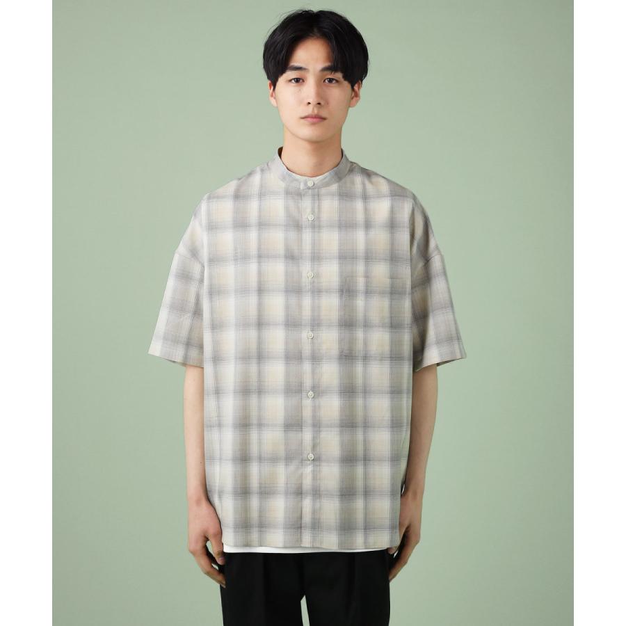SLICK シャツ メンズ 春 夏 春服 夏服 半袖 トロピカル super100 オンブレチェック チェック 5269714 ...
